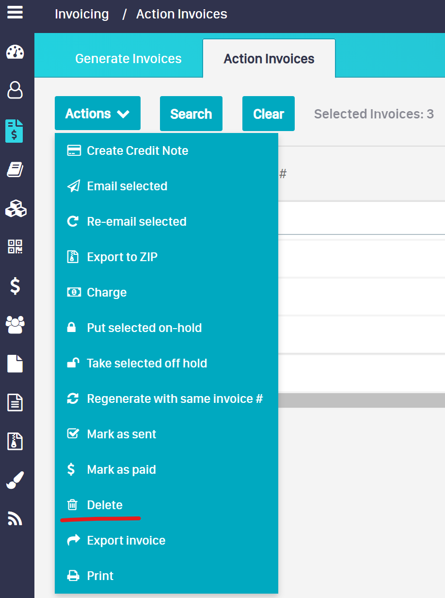 How to Delete Invoices – Datagate - Help Centre